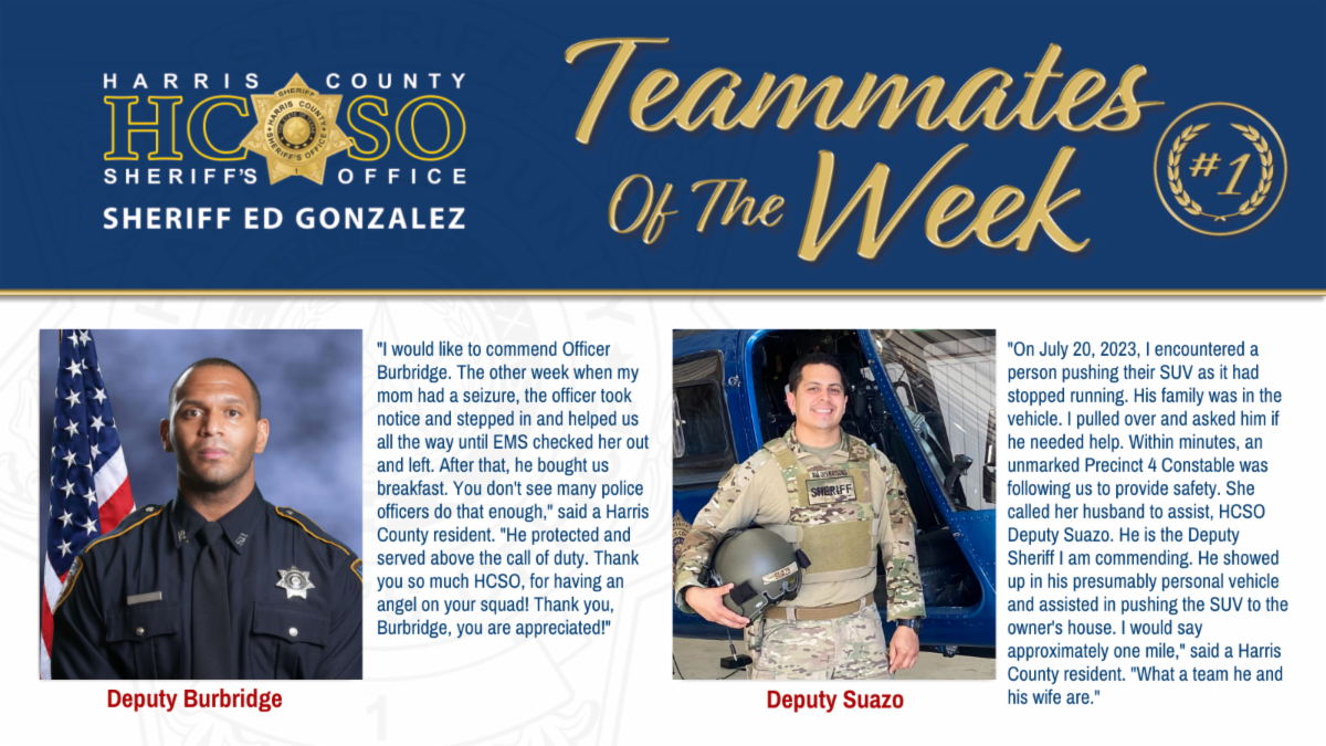 Message from Sheriff Ed Gonzalez – The Pride of Texas – Harris County ...