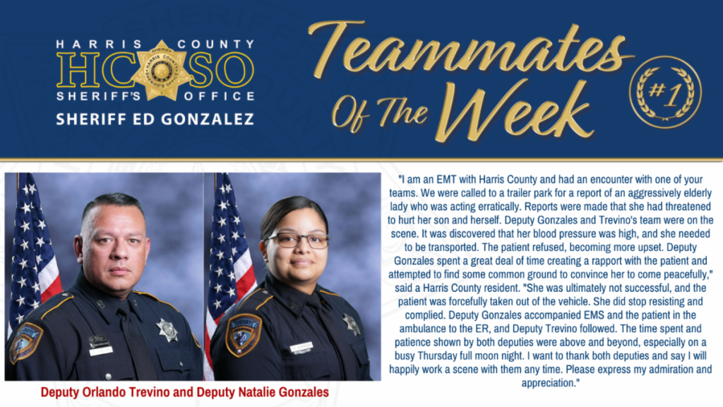 Message from Sheriff Ed Gonzalez – HCSO Welcomes New Detention Officers and Cadets – Harris ...
